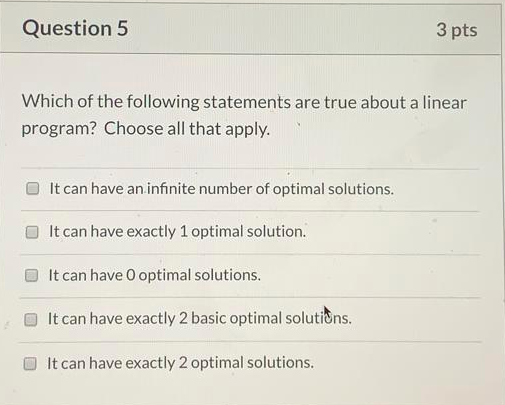 Solved Question 5 3 pts Which of the following statements | Chegg.com