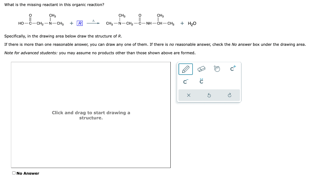 Solved What is the missing reactant in this organic | Chegg.com