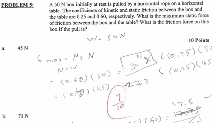 Solved A 50 N box initially at rest is pulled by a | Chegg.com