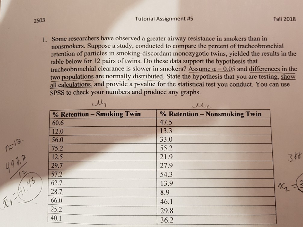 Solved Tutorial Assignment #5 Fall 2018 2S03 1. Some | Chegg.com