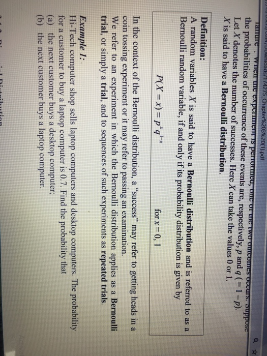 Solved the probabilities of occurrence of these events are, | Chegg.com