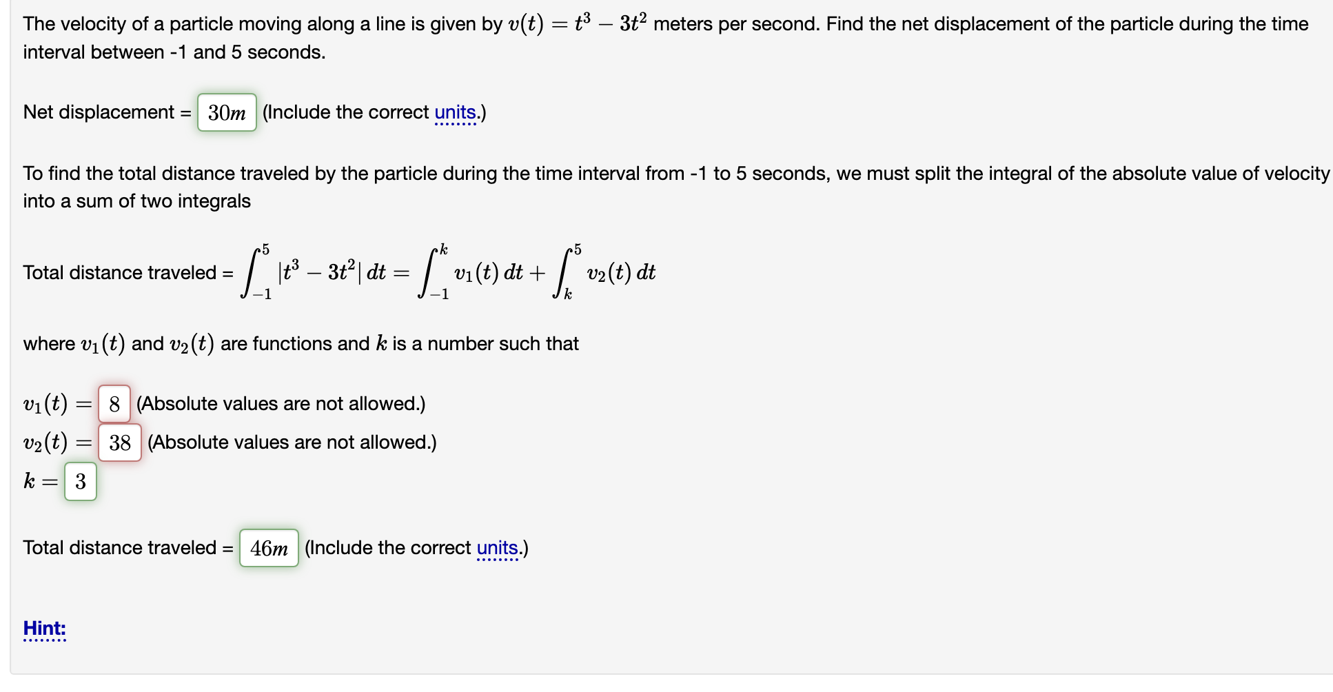 Solved The velocity of a particle moving along a line is | Chegg.com