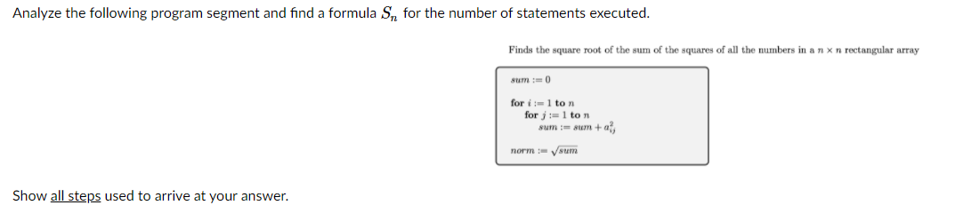 Solved Analyze the following program segment and find a | Chegg.com