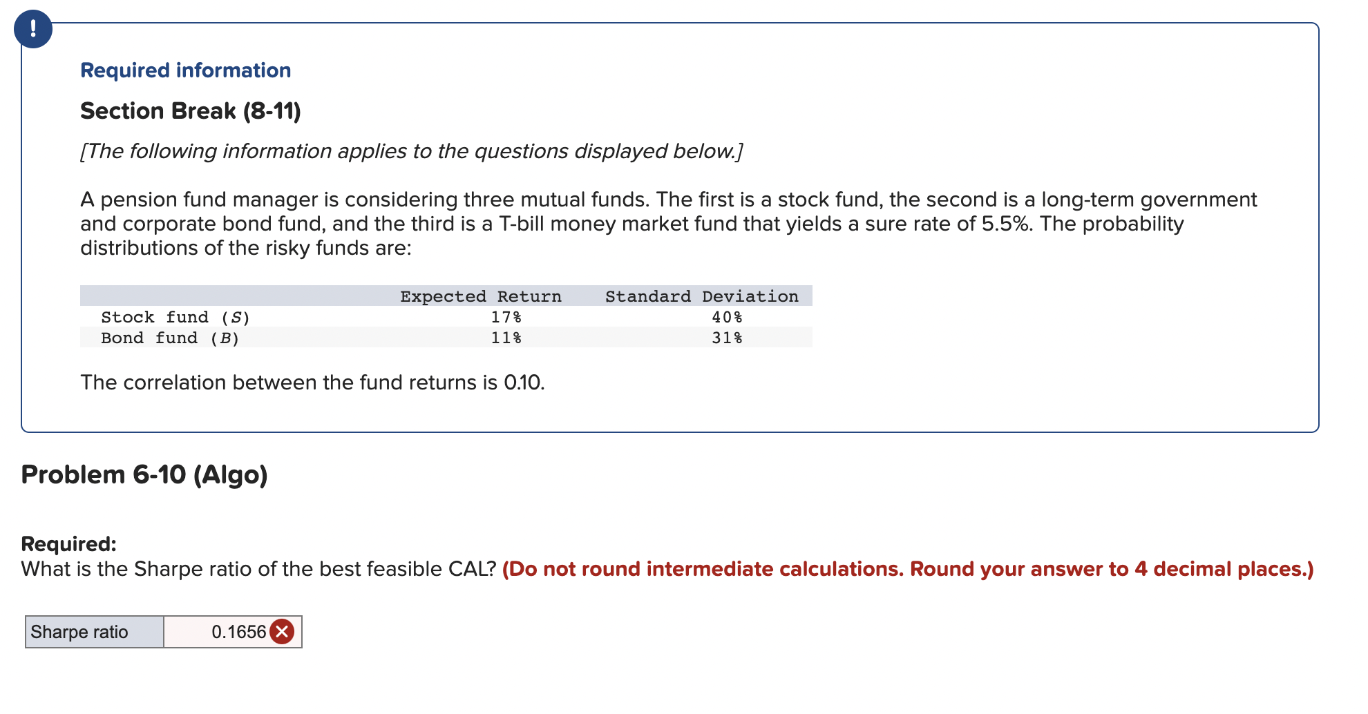 Solved Required information Section Break (8-11) [The | Chegg.com