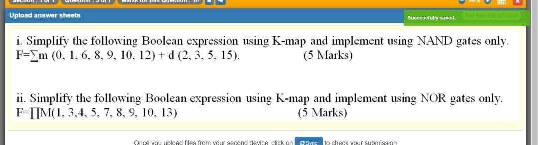 Solved Upload answer sheets Successfully saved. 429 i. | Chegg.com