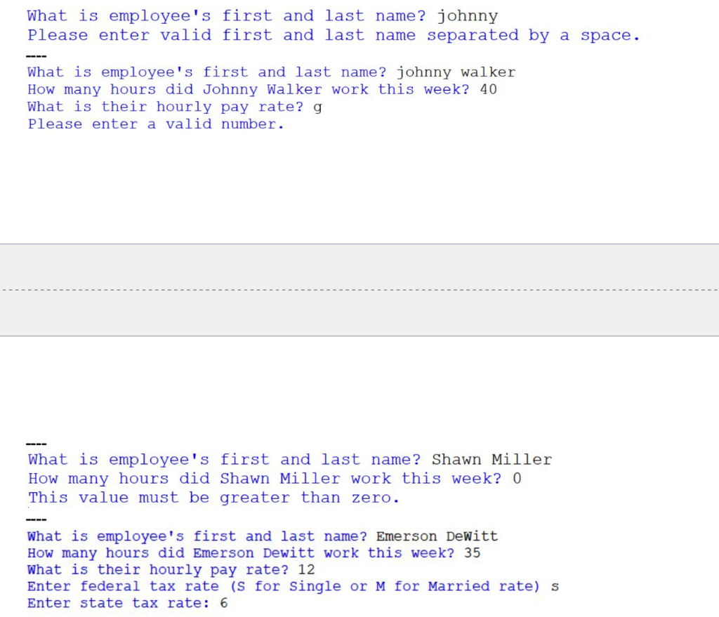 Solved Name must include a first and last name with a space. | Chegg.com