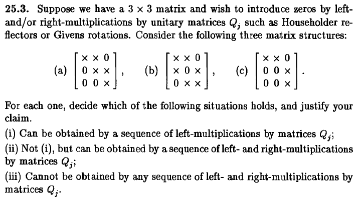 Solved From Numerical Linear Algebra by Lloyd N Trefethen | Chegg.com Solved From Numerical Linear Algebra by Lloyd N Trefethen | Chegg.com