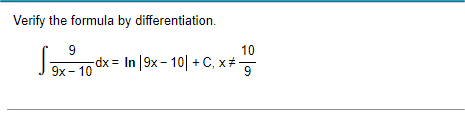 Solved Verify the formula by differentiation. | Chegg.com