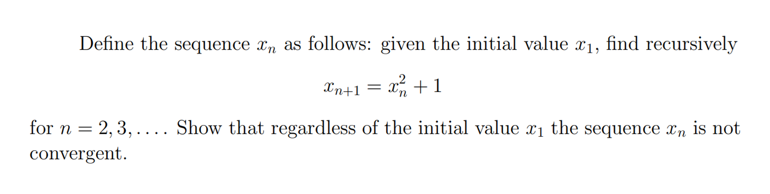 Solved Define The Sequence In As Follows Given The Initial 9165