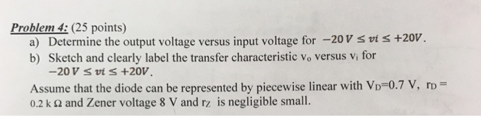 Solved 1 ΚΩ Problem 4: (25 points) a) Determine the output | Chegg.com