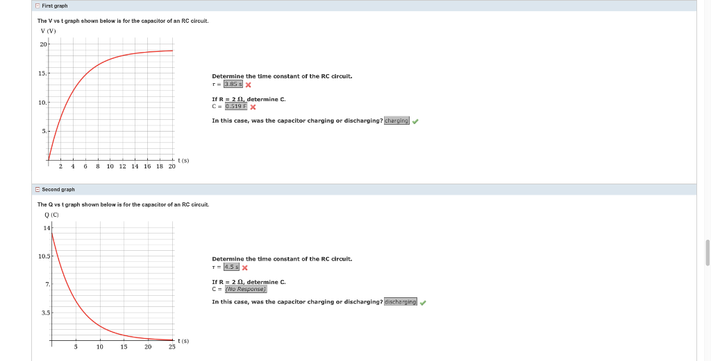 Solved For an RC Circuit, τ=RC where τ is the time constant | Chegg.com