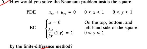 Solved 5 How would you solve the Neumann problem inside the | Chegg.com