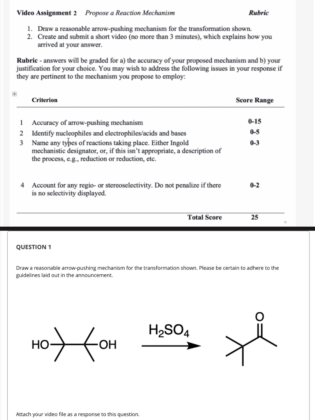 Solved by an EXPERT QUESTION 1Draw a reasonable arrow-pushing mechanism | Chegg.com