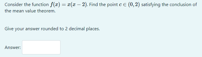 Solved Consider the function f(x)=x(x−2). Find the point | Chegg.com