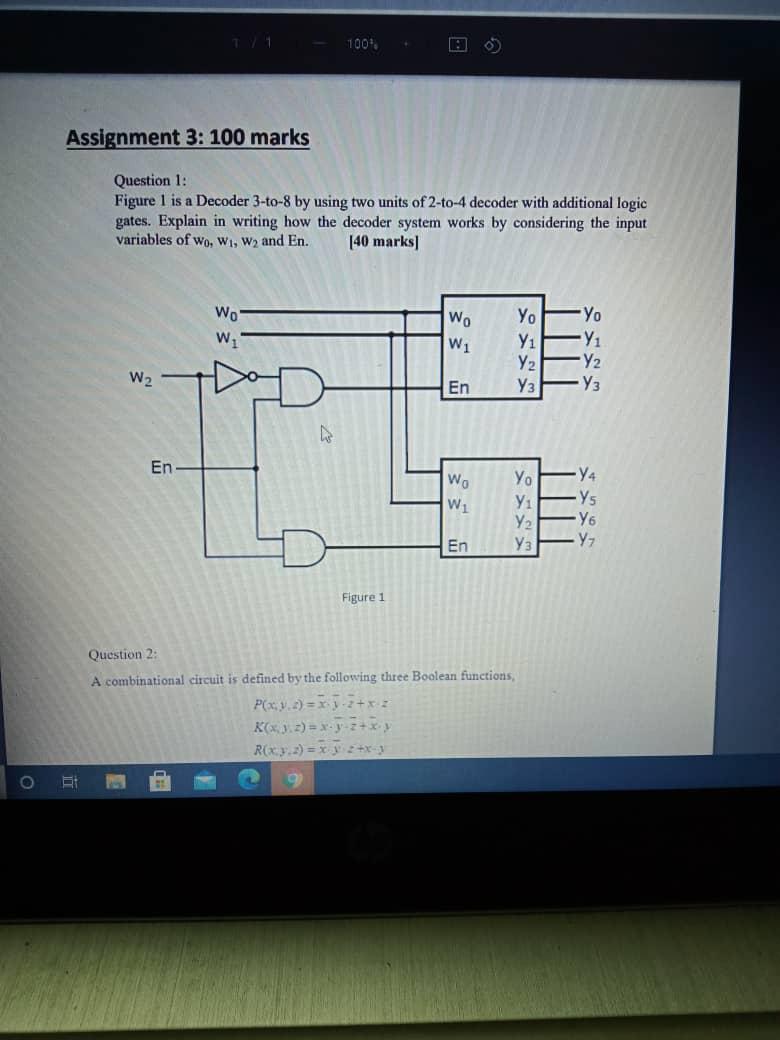 Solved 100% Assignment 3: 100 marks Question 1: Figure 1 is | Chegg.com