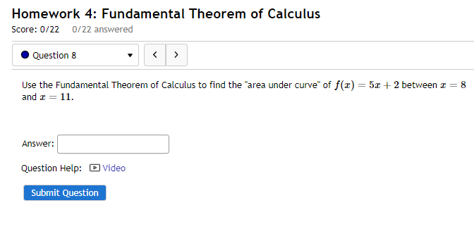 Solved Homework 4: Fundamental Theorem of Calculus Score: | Chegg.com