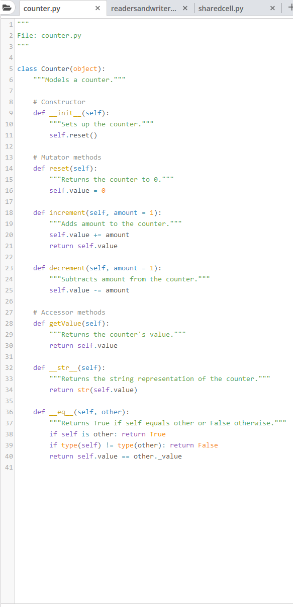Solved Instructions counter.py readersandwriter... X | Chegg.com