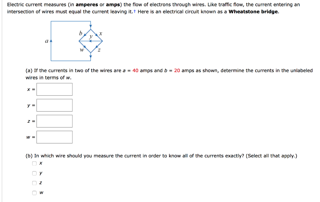 Solved Electric current measures (in amperes or amps) the | Chegg.com