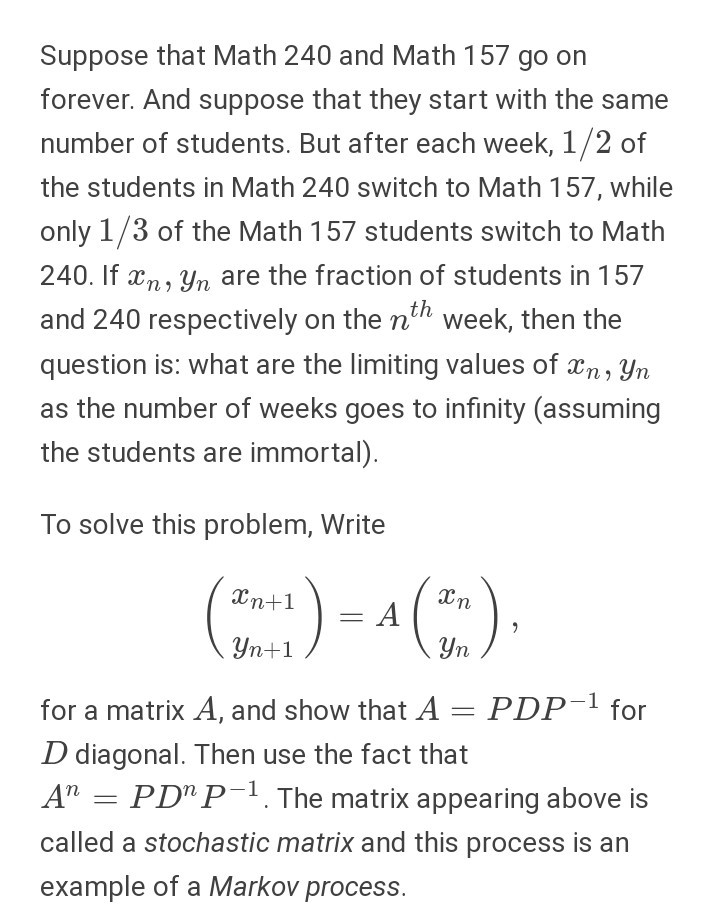 Solved Suppose that Math 240 and Math 157 go on forever. And | Chegg.com