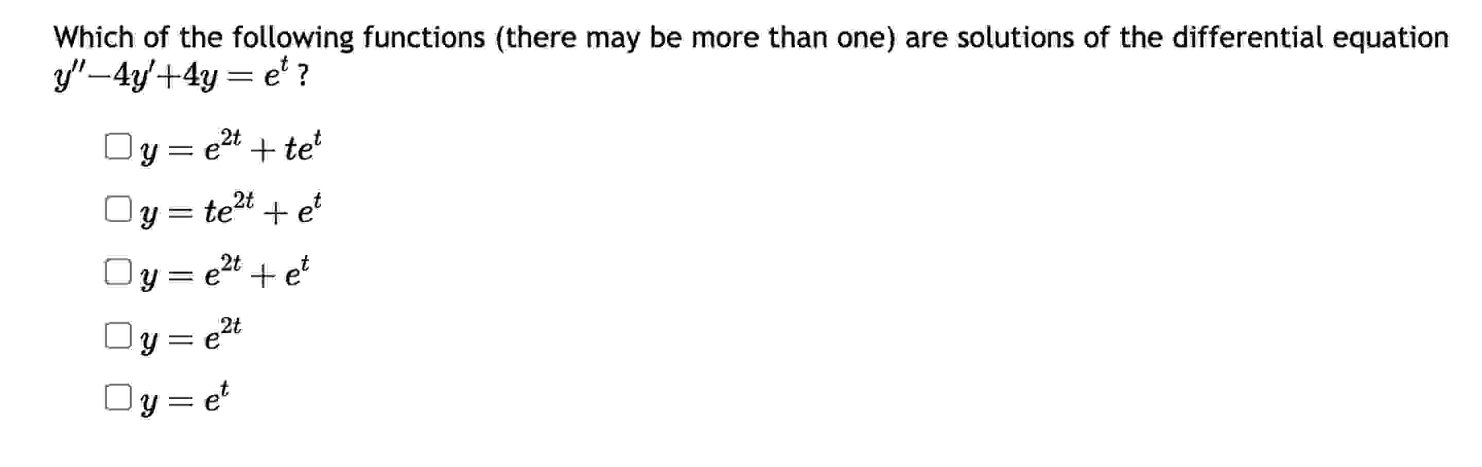 Solved Which of the following functions (there may be more | Chegg.com