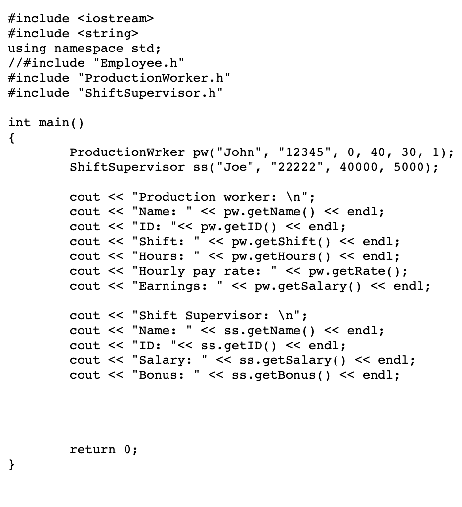 Design a class named Employee. The class should keep | Chegg.com
