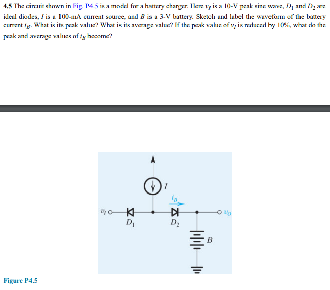 Solved 4.5 The circuit shown in Fig. P4.5 is a model for a | Chegg.com