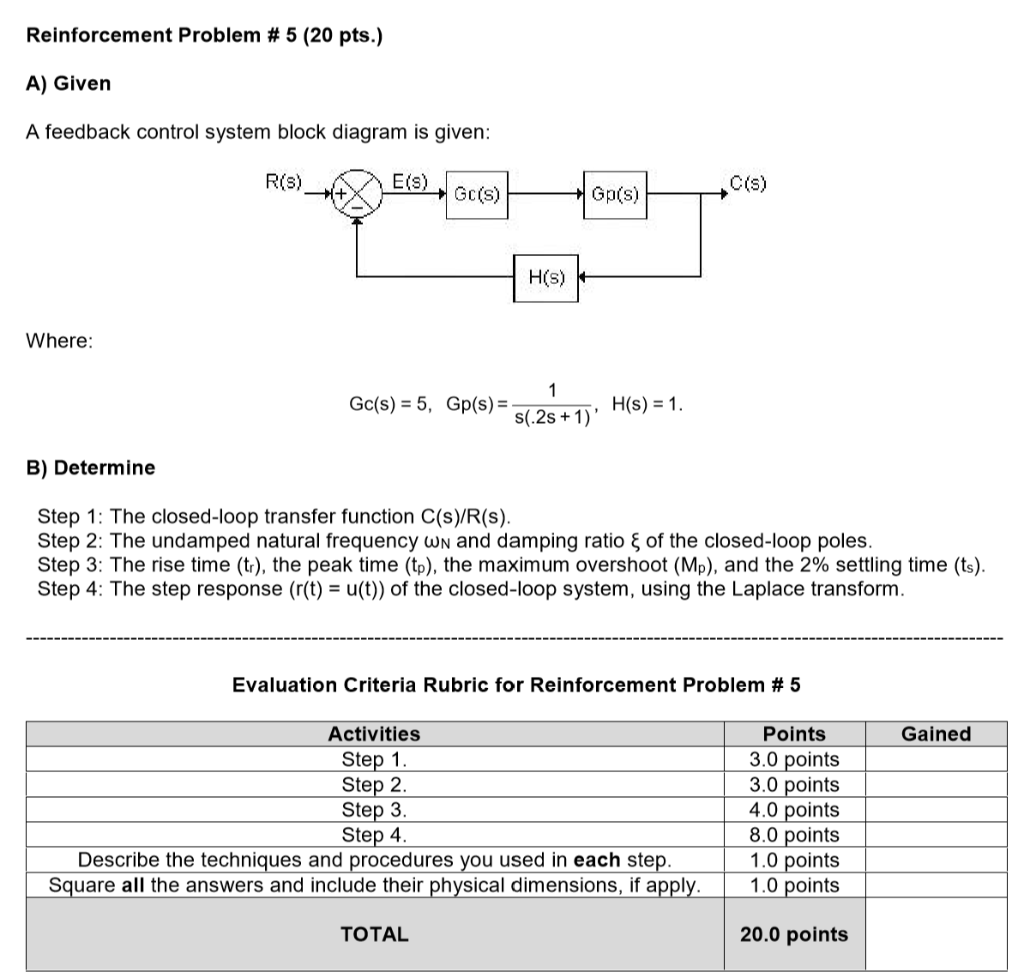 Solved Reinforcement Problem # 5 (20 pts.) A) Given A | Chegg.com