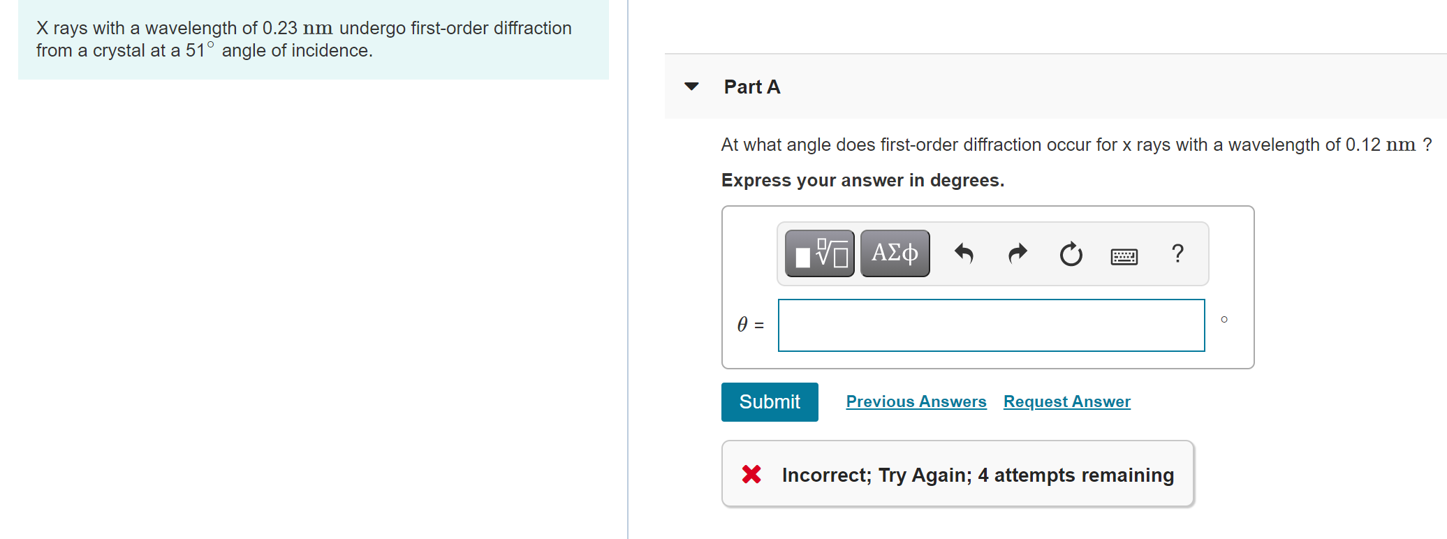 Solved X Rays With A Wavelength Of 0 23 Nm Undergo