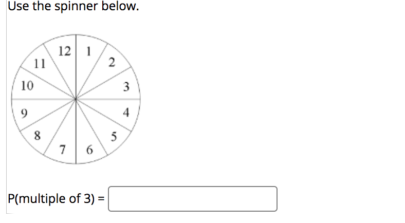 Solved Use the spinner below. 12 1 2 11 10 3 9 4 8 5 7 6 | Chegg.com