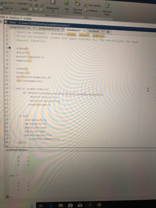 please help me find the errorin my MATLAB code for | Chegg.com