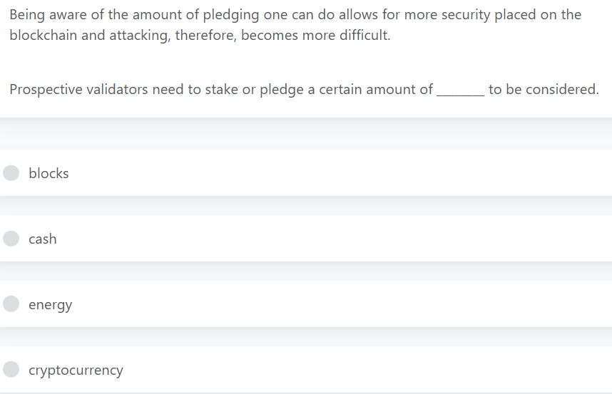 Solved Being aware of the amount of pledging one can do | Chegg.com