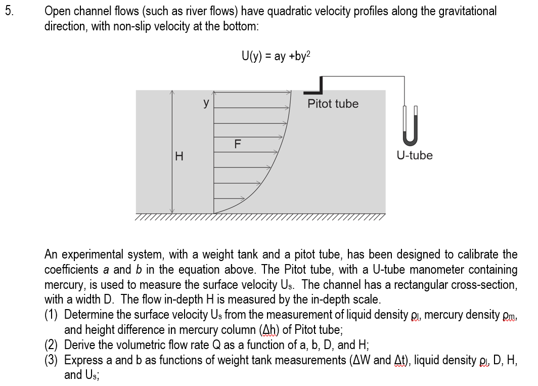 Solved Open channel flows (such as river flows) have | Chegg.com