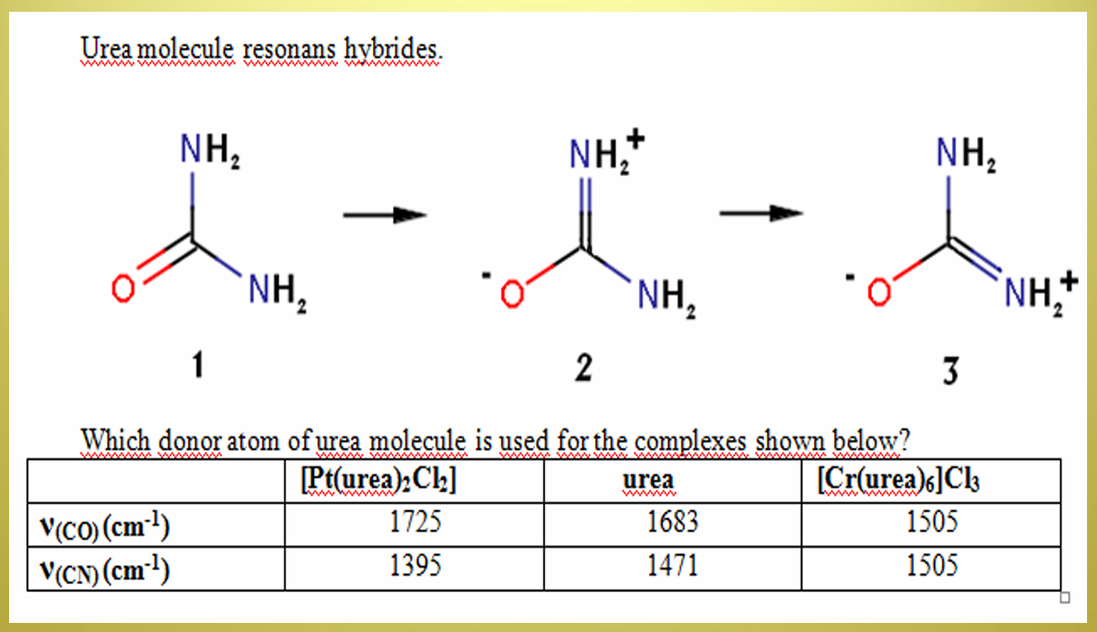 Solved Urea molecule resonans hybrides.Which donor atom of | Chegg.com