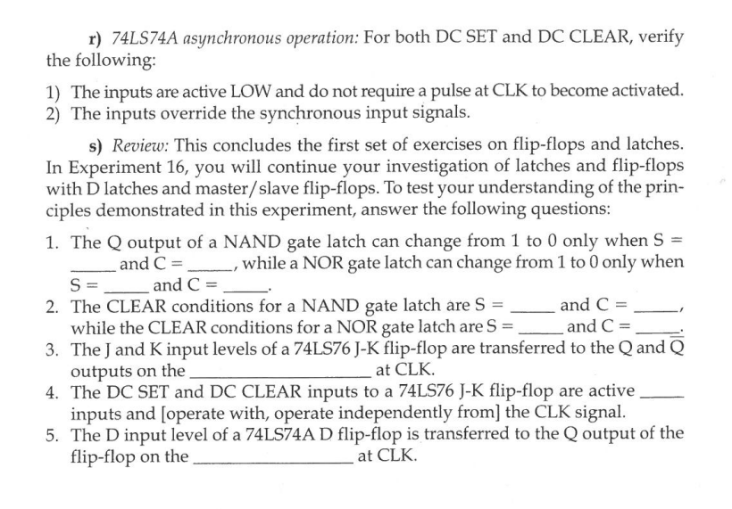Solved The 74LS74A IC has two individual positive | Chegg.com