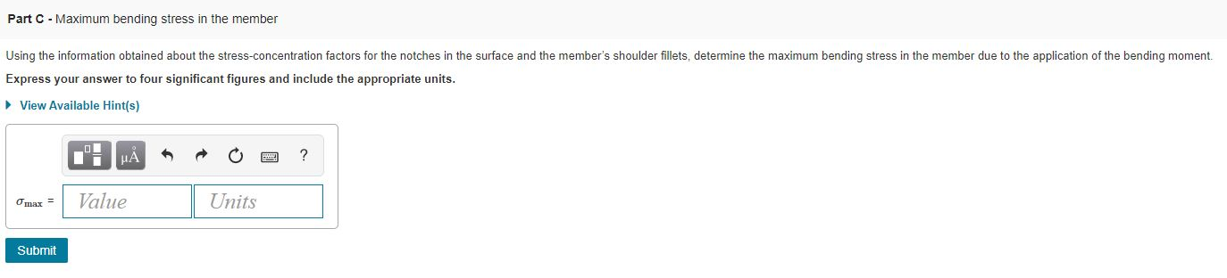 Solved Learning Goal: To determine the stress-concentration | Chegg.com