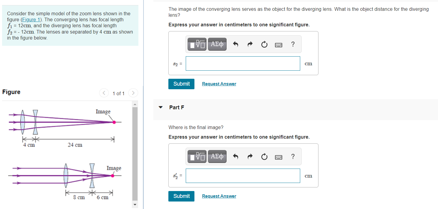 Solved Consider the simple model of the zoom lens shown in | Chegg.com