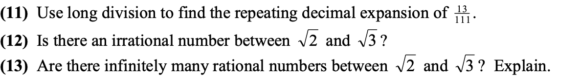 Solved (11) Use long division to find the repeating decimal | Chegg.com