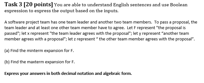 Solved Task 3 [20 points] You are able to understand English | Chegg.com