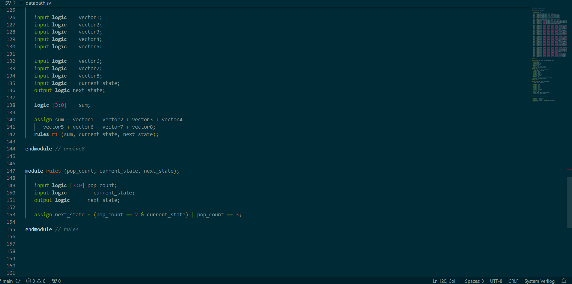 Solved System VerilogThis is for Conway's Game of Life. It | Chegg.com