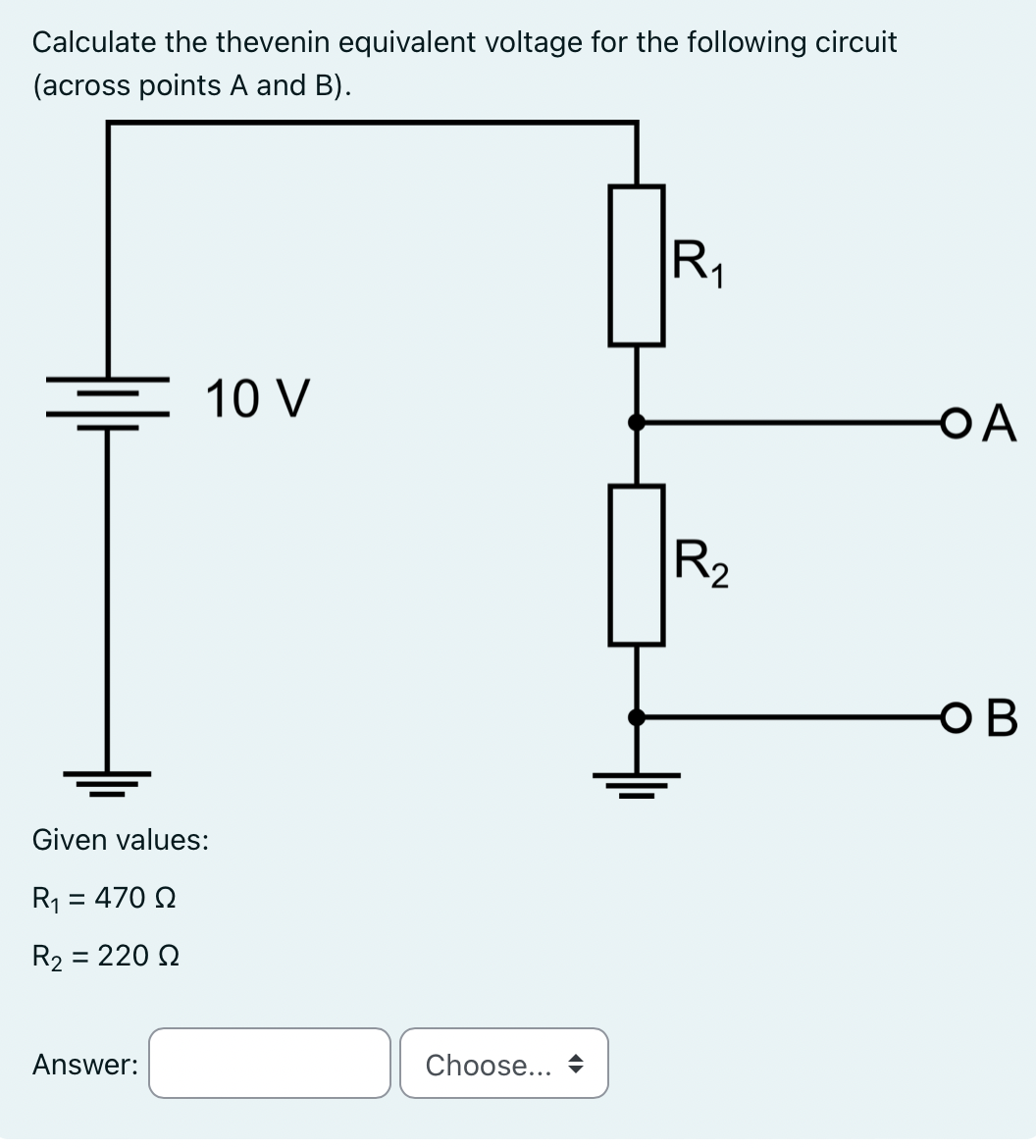 Solved Calculate the thevenin equivalent voltage for the | Chegg.com