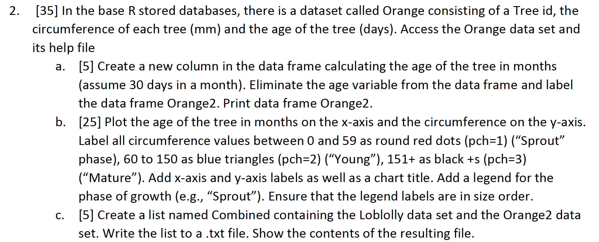 2. [35] In the base R stored databases, there is a | Chegg.com