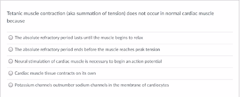 Solved Tetanic muscle contraction (aka summation of tension) | Chegg.com