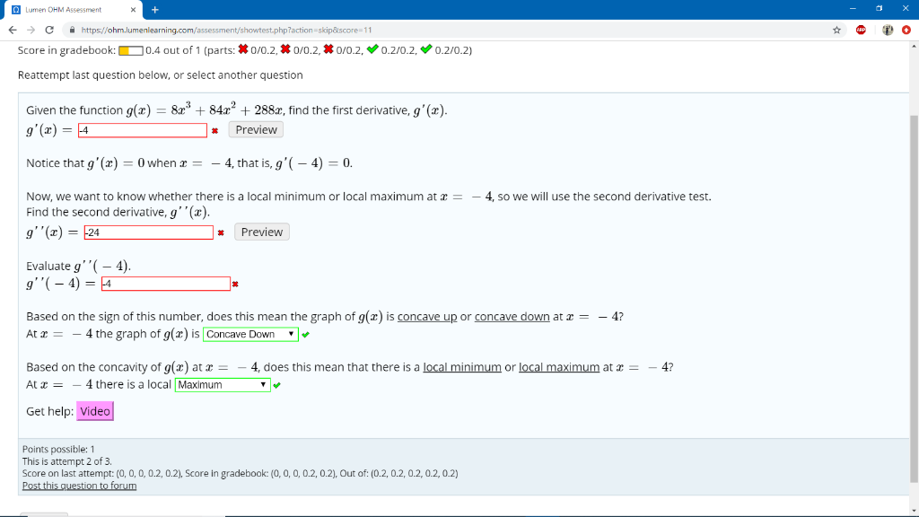 Solved Lumen OHM Assessment ←→C https/ p?action = | Chegg.com