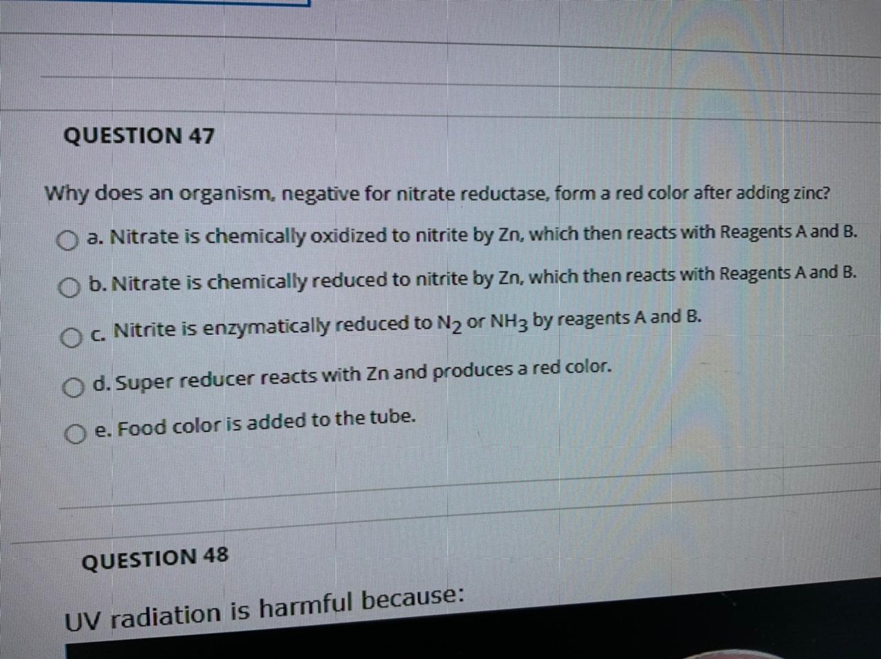 Solved QUESTION 46 These are nitrate broth tubes. Examine | Chegg.com