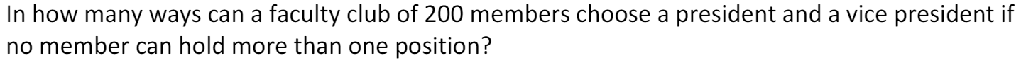 Solved In how many ways can a faculty club of 200 members | Chegg.com