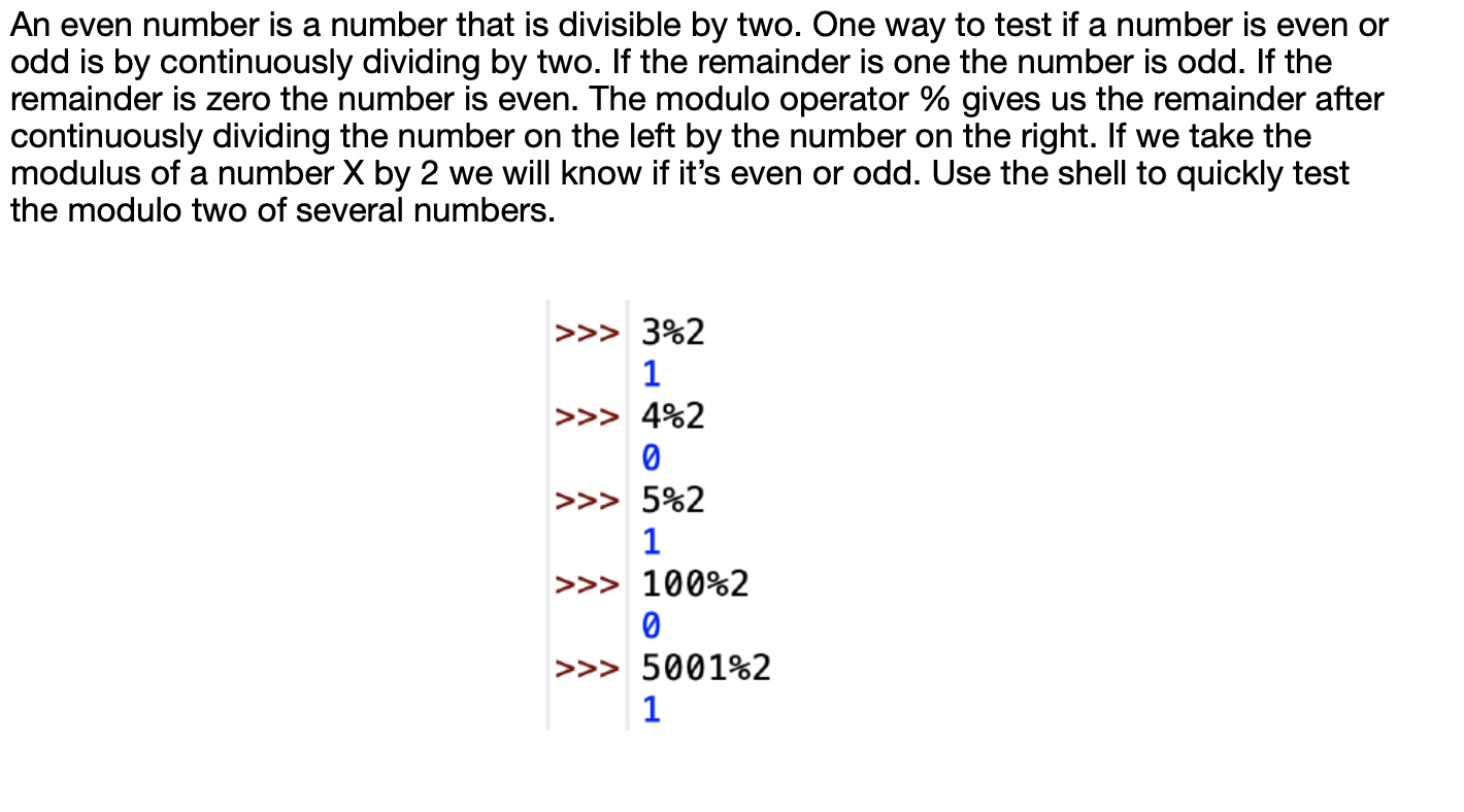Solved An even number is a number that is divisible by two. | Chegg.com