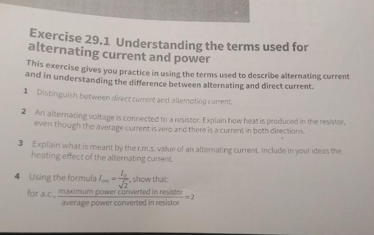 Solved Exercise 29.1 Understanding the terms used for | Chegg.com