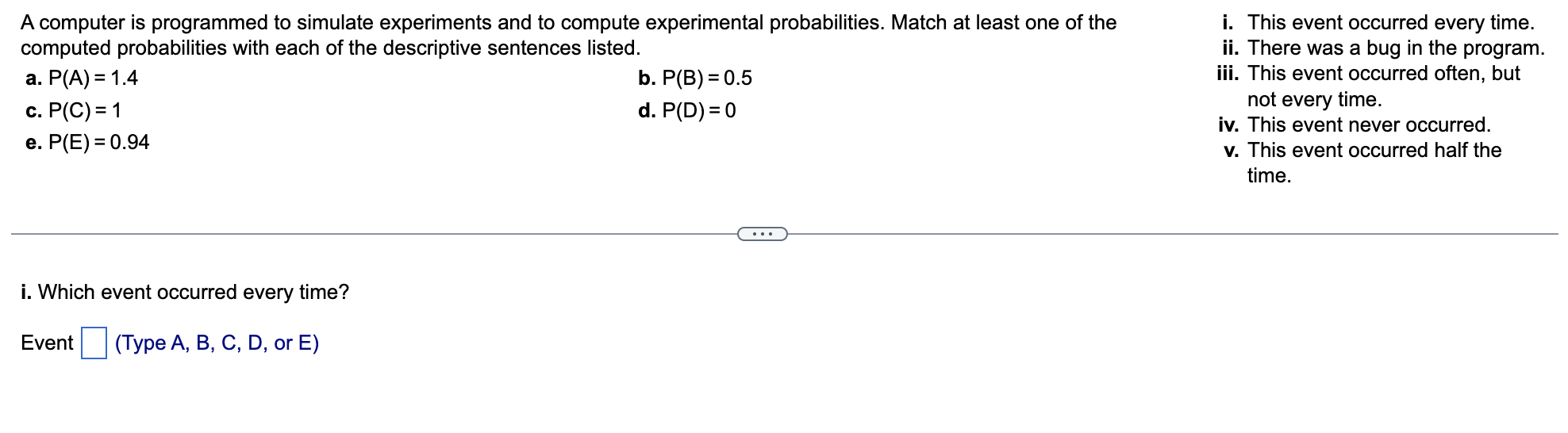 Solved A computer is programmed to simulate experiments and | Chegg.com