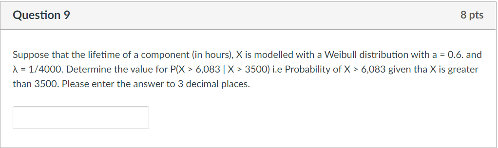 Solved Suppose that the lifetime of a component (in hours), | Chegg.com