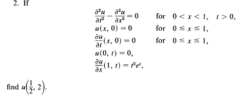 (1) present the solution as a sum of two functions: | Chegg.com